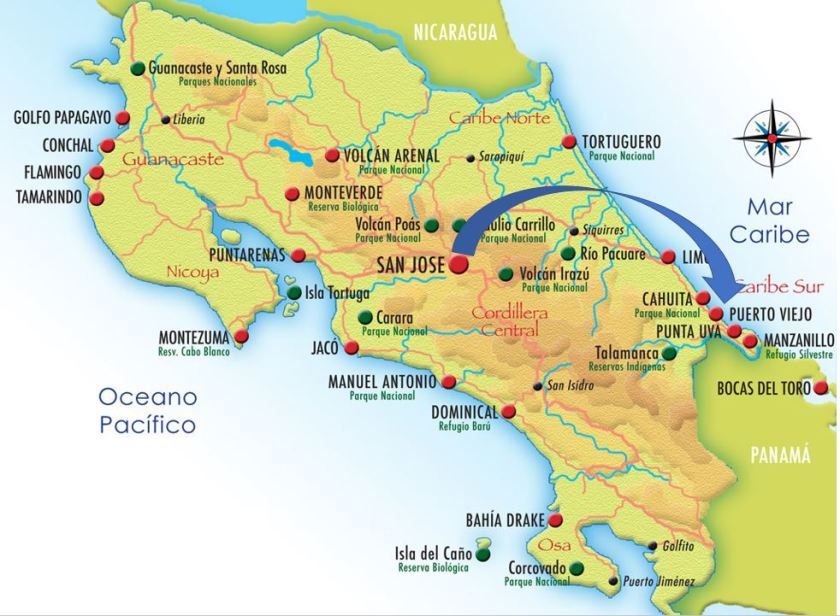 To and From Playa Cocles (by Cindy) – Remember, it's an adventure.